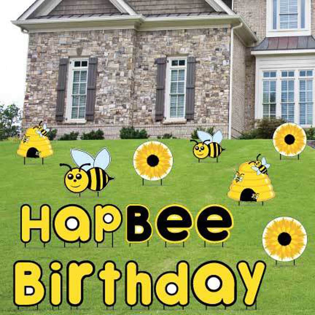 Hapbee Birthday, 21pc Birthday Yard Card Lawn Sign Set - Etsy