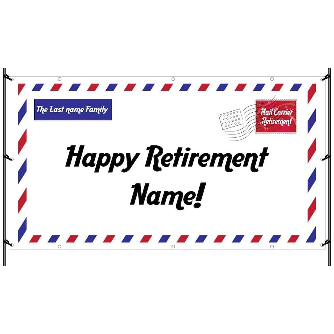Custom Postal Worker Retirement Banner - 3 Feet X 5 Feet - Etsy