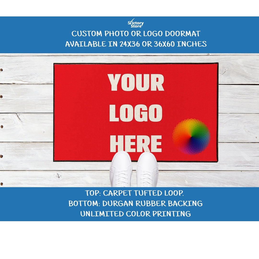 24x36 or 36x60 Inch Custom Photo Doormat Custom Logo Doormat Tufted ...