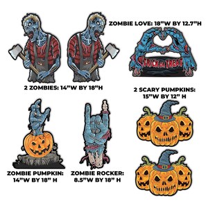 Trick or Treat Lumberjack Zombies, 7pc Halloween Yard Art, Yard Card ...