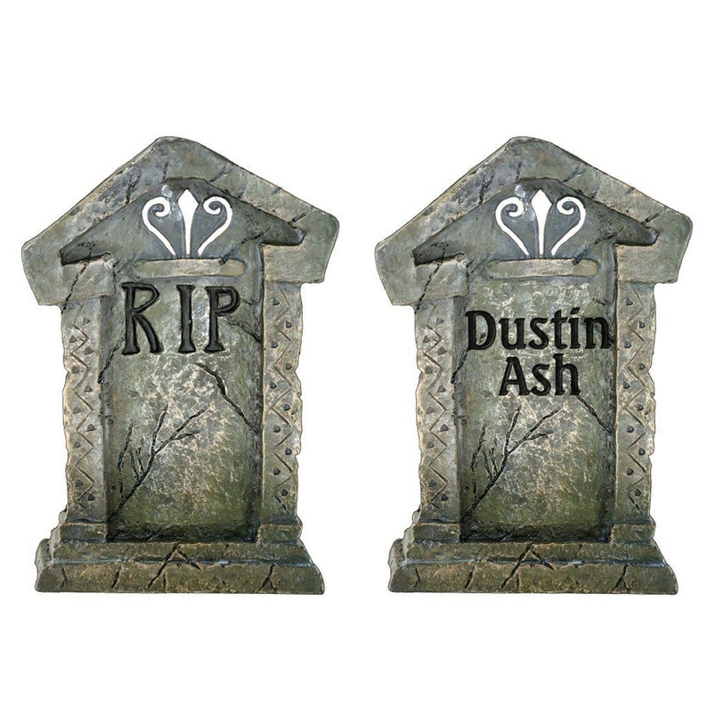Fake Tombstones, 6pc Halloween Yard Art, Yard Card Lawn Sign Set - Etsy
