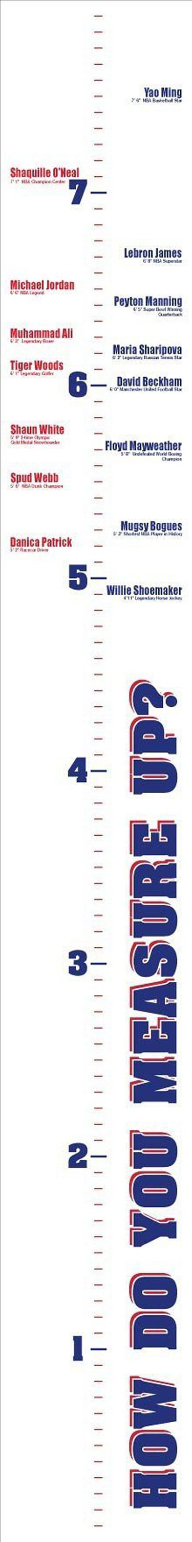 How Do You Measure Up Kids Sports Legend Growth Height Chart | Etsy