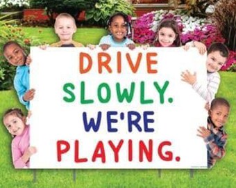 Slow Down Kids and Pets at Play Metal Sign WARNING Children Cats - Etsy