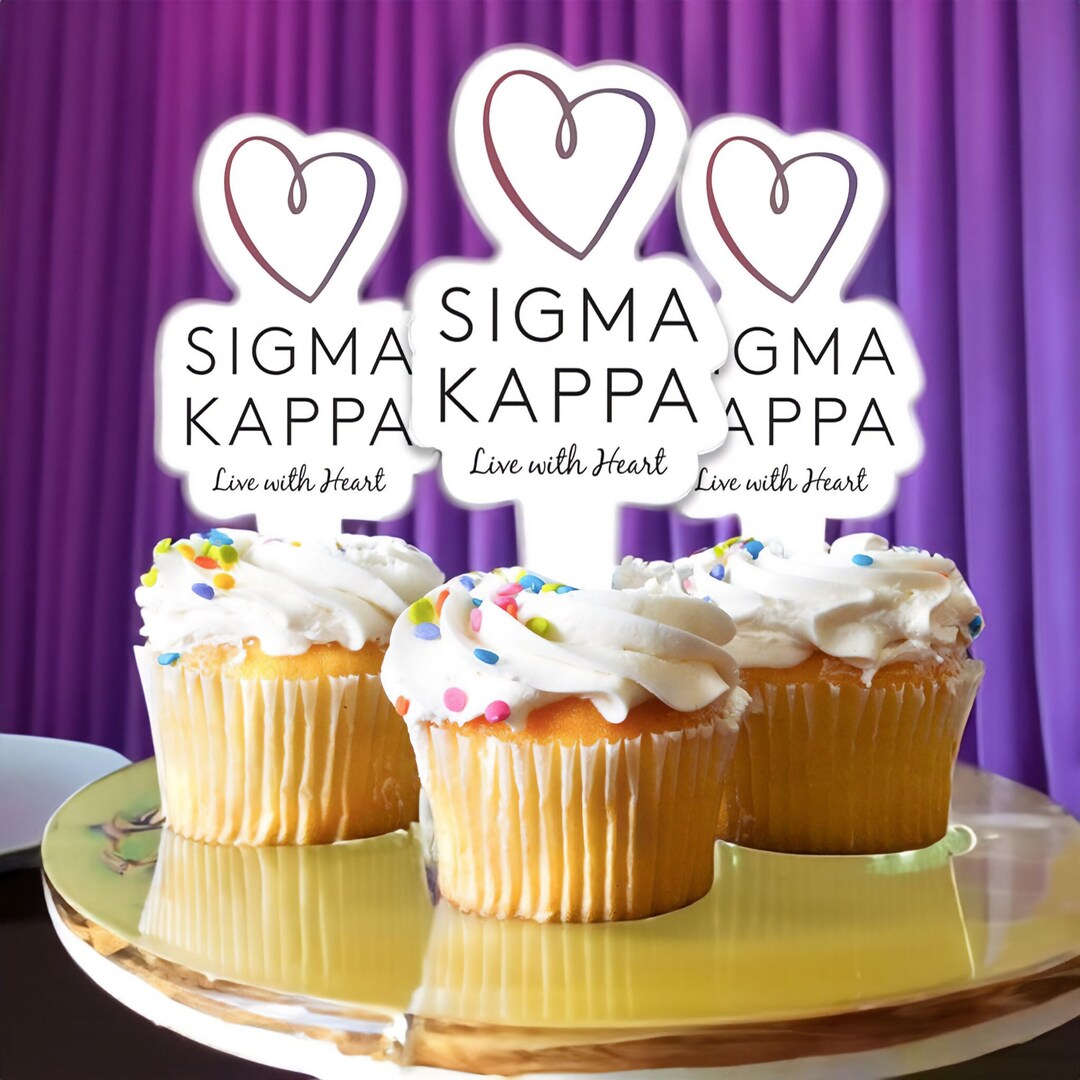 Sigma Kappa Cupcake Toppers: Officially Licensed Sorority Party Decor ...