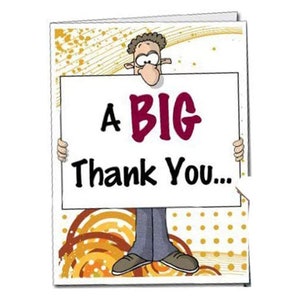 36" Jumbo Thank You Card: A BIG Thank You... With Envelope | Giant ...