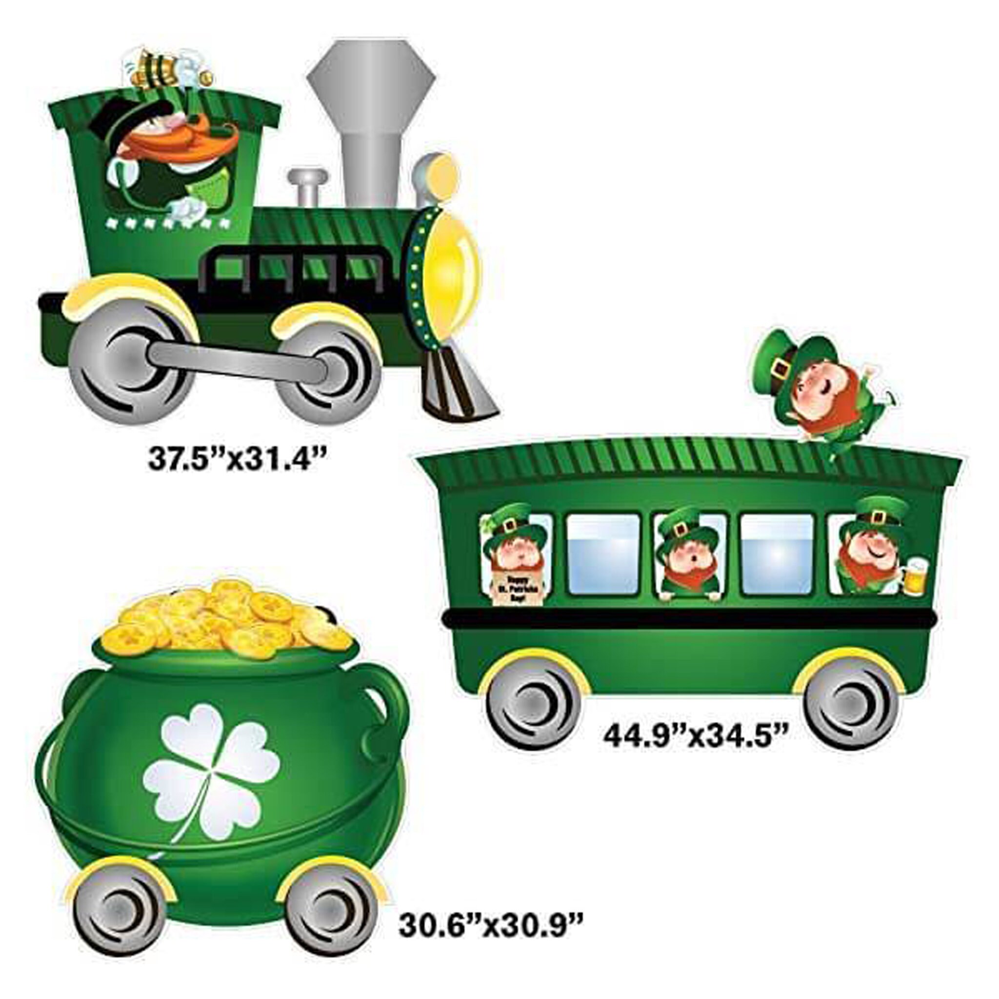 Leprechaun Express Train 3pc St Patricks Day Yard Art Yard - Etsy