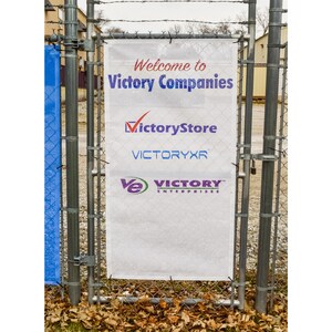 Custom Logo Mesh Fence Wrap, Business Branding Windscreen, American ...