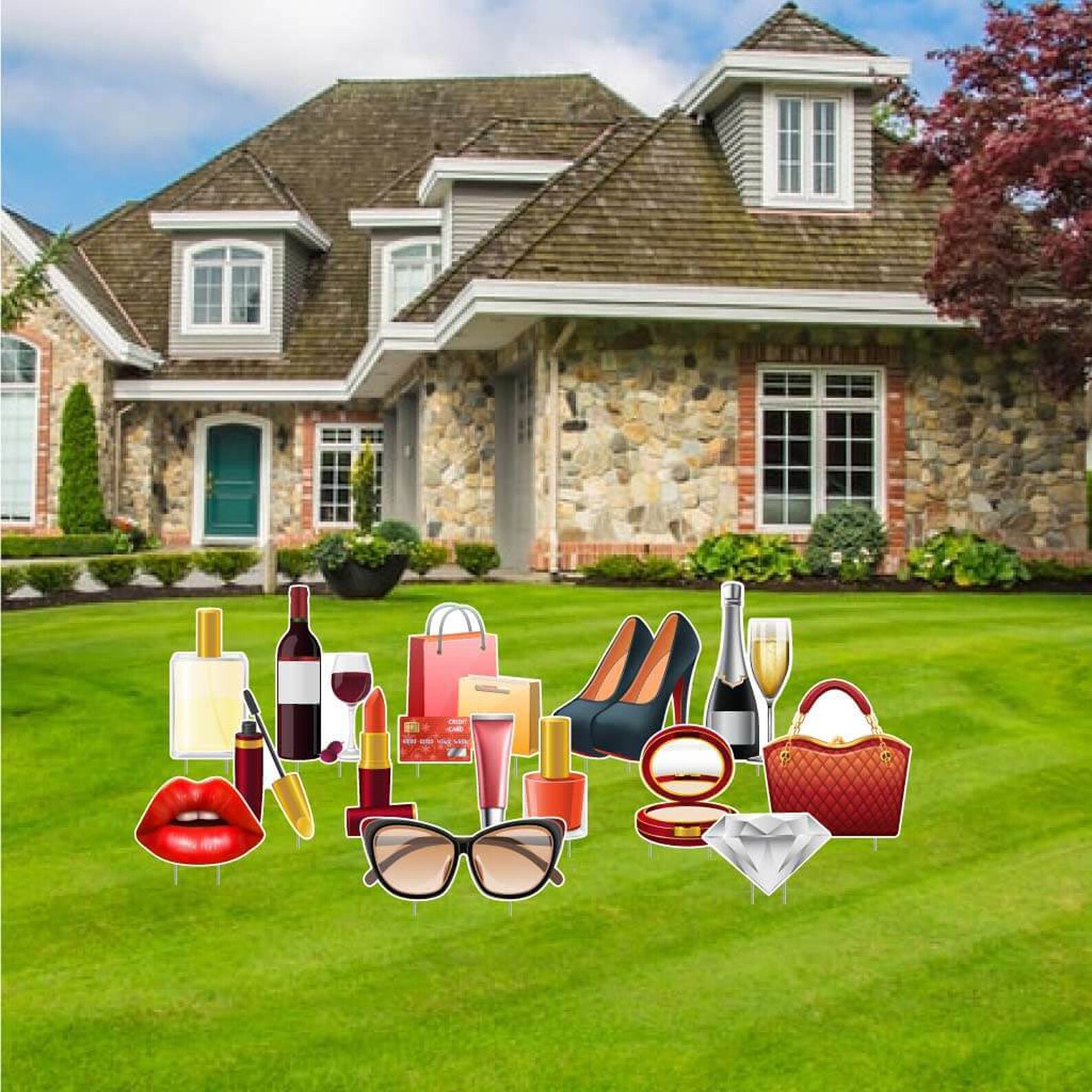 Female Themed Accessories 14pc Yard Sign Set - Etsy