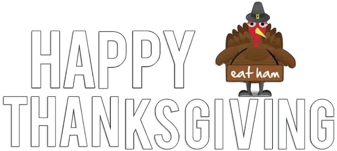 Happy Thanksgiving Yard Letters Eat Ham Turkey 18pc - Etsy