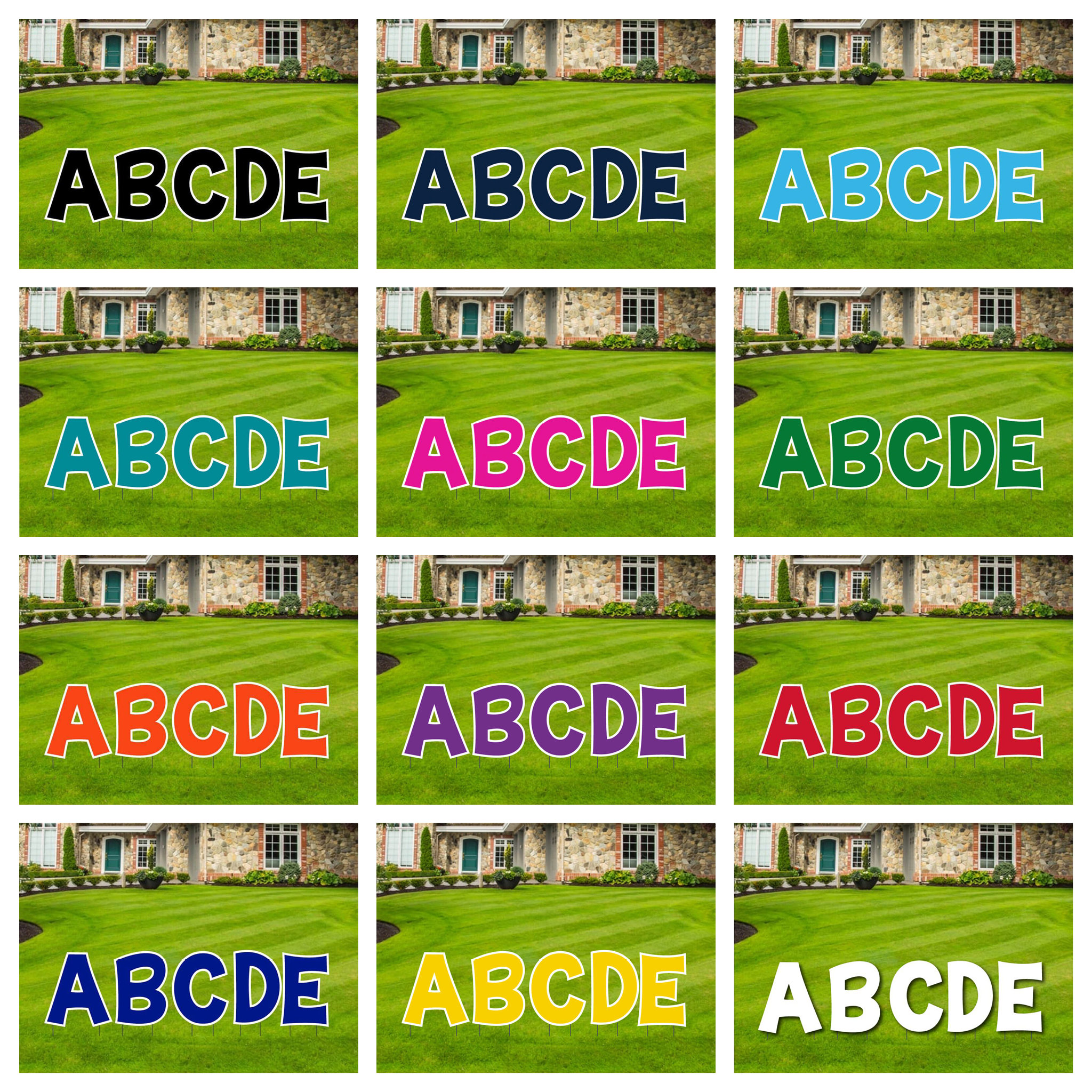 18 Alphabet Yard Sign Letters 26pc Outdoor Lawn - Etsy