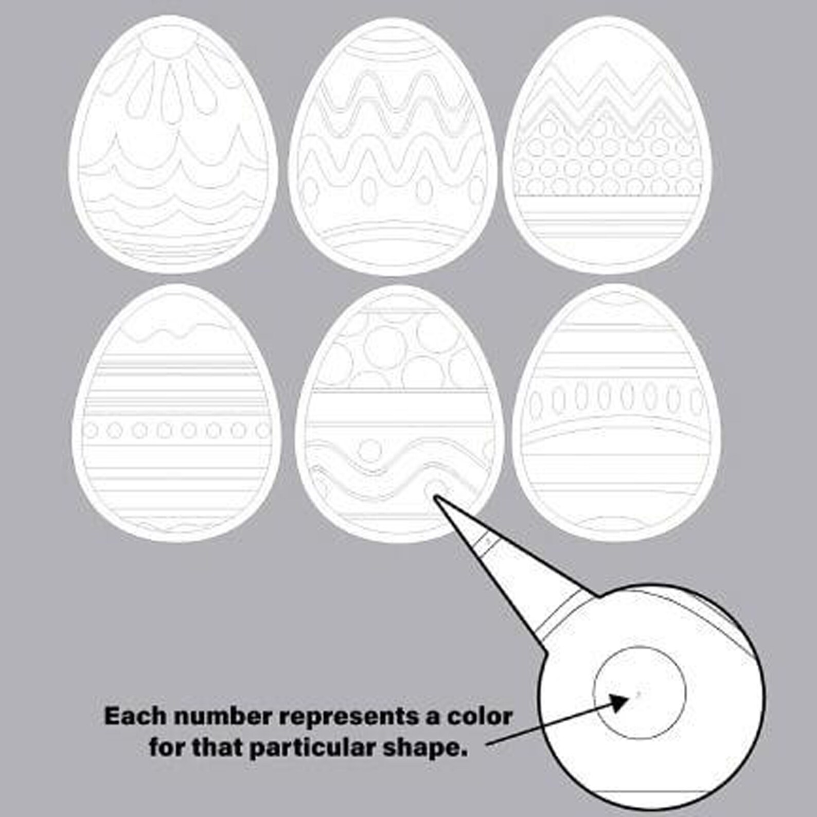 Color by Number Easter Eggs 6pc Easter Yard Art Easter Decor | Etsy