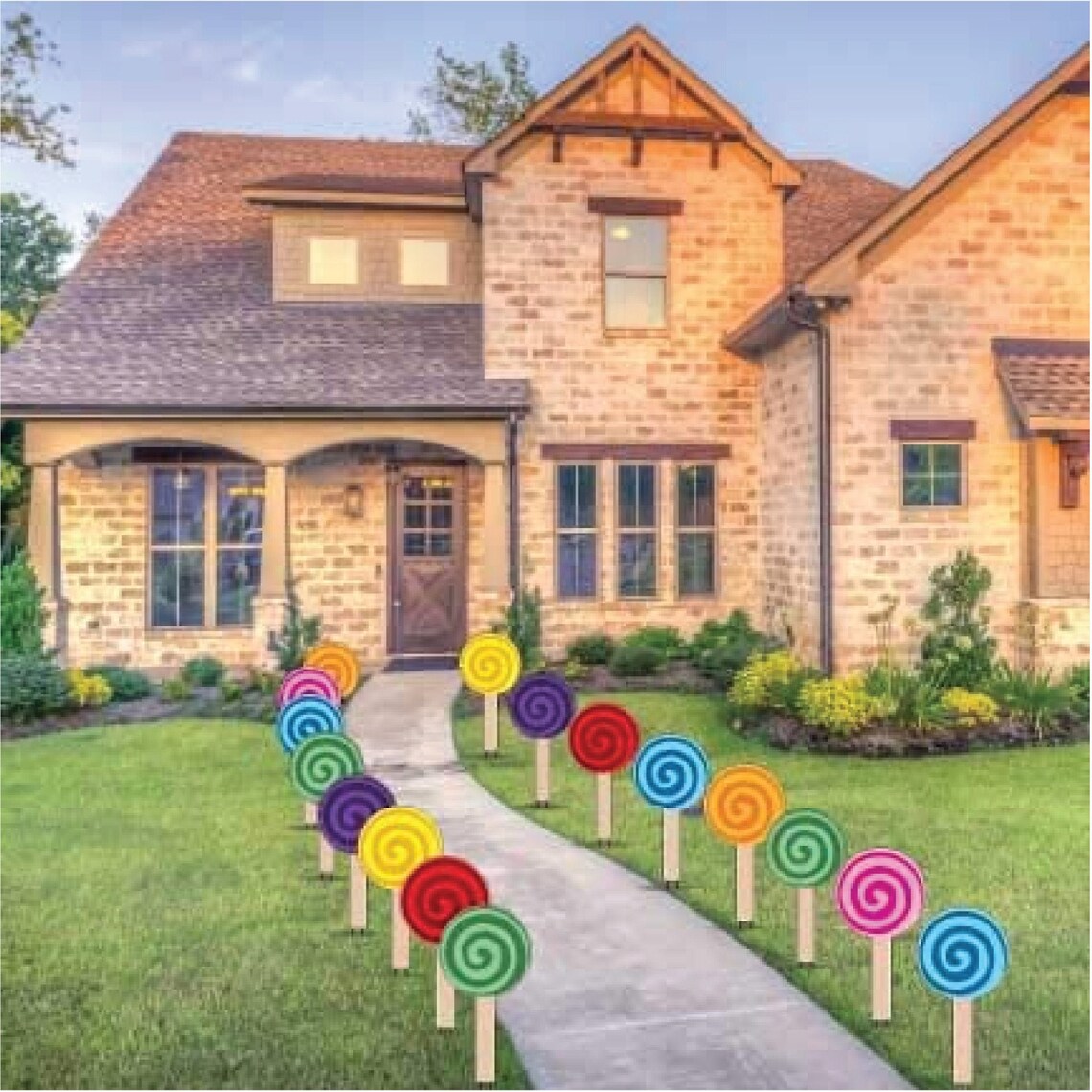 15h Flat Plastic Lollipop Candy Pathway Markers 16pc - Etsy