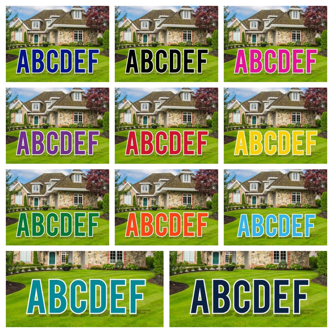 22.75" Alphabet Yard Sign Letters: Outdoor Lawn Decorations, Bebas Font ...