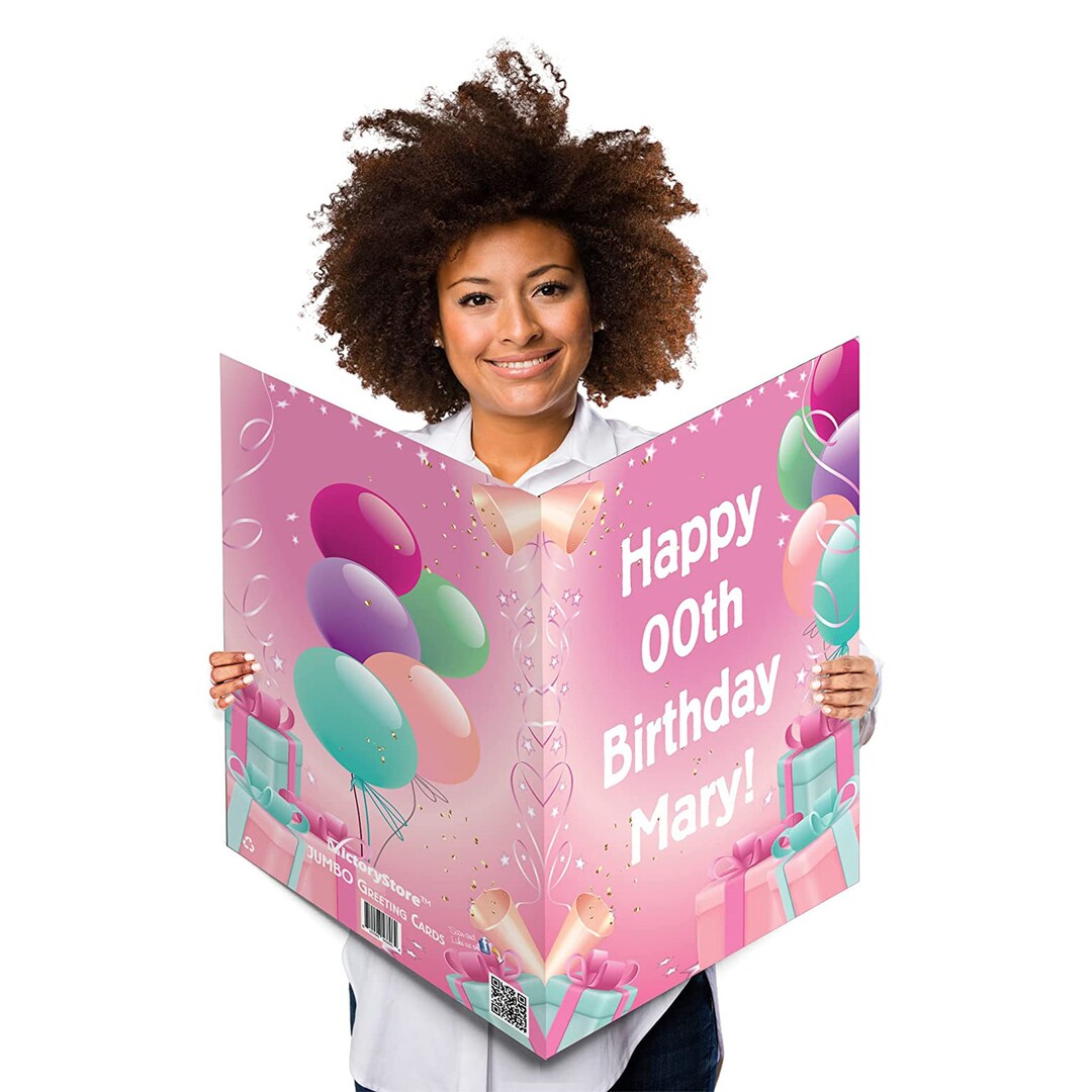 36" Jumbo Birthday Card: Personalized Greeting Card With Envelope - Etsy