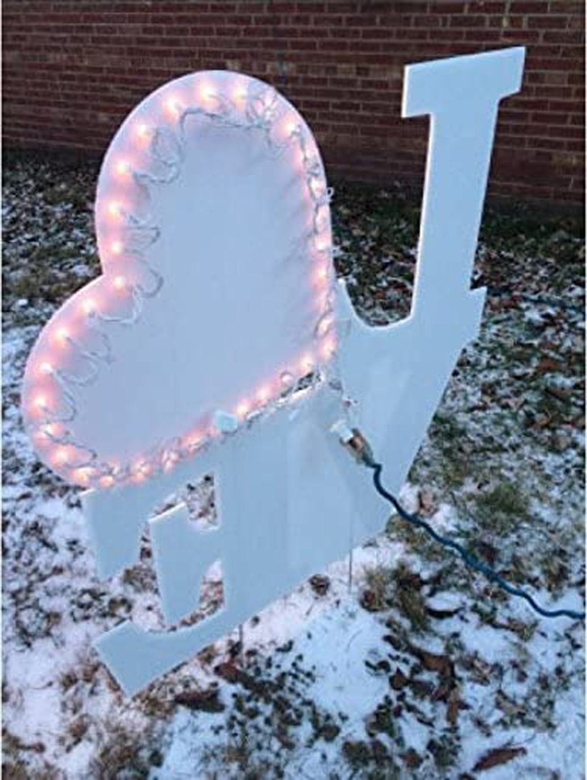 Love Light up Heart Yard Card Lawn Sign - Etsy