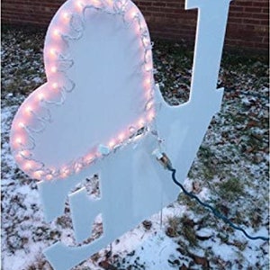 Love, Light up Heart Yard Card Lawn Sign - Etsy