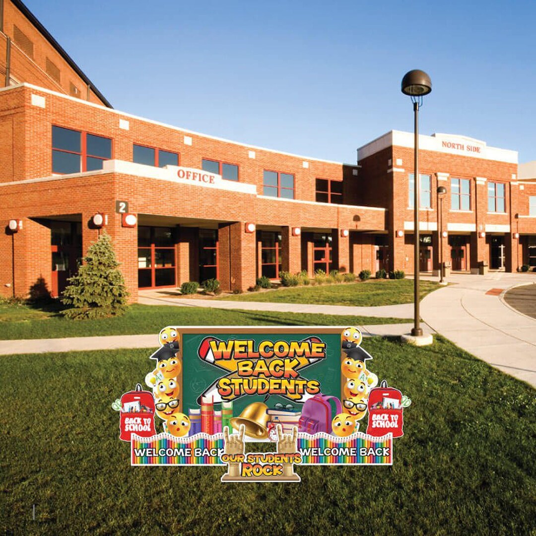 Welcome Back Students Yard Card Display: 6-piece School Signs - Etsy