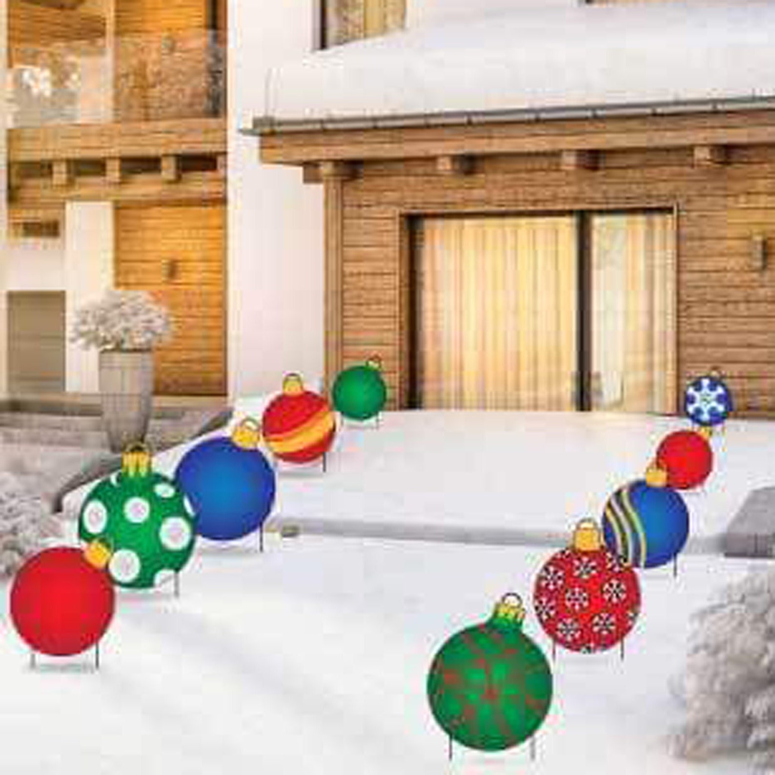 Christmas Ornament Pathway Markers: 10pc Holiday Yard Art Set - Etsy