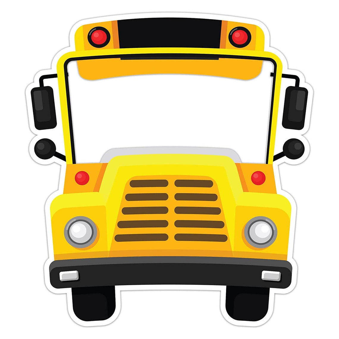 School Bus Photo Booth Frame: Graduation Party Selfie Prop (35x38 Inch ...