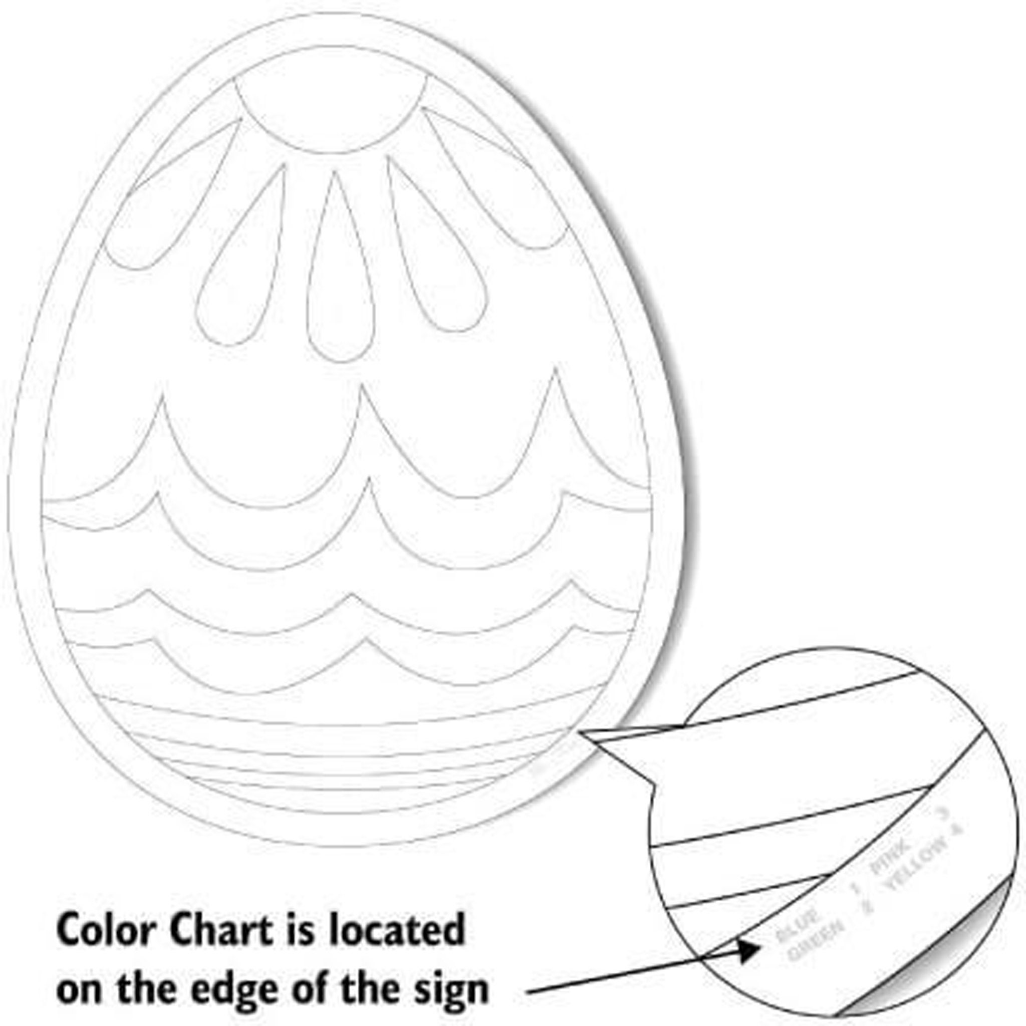 Color by Number Easter Eggs 6pc Easter Yard Art Easter Decor | Etsy