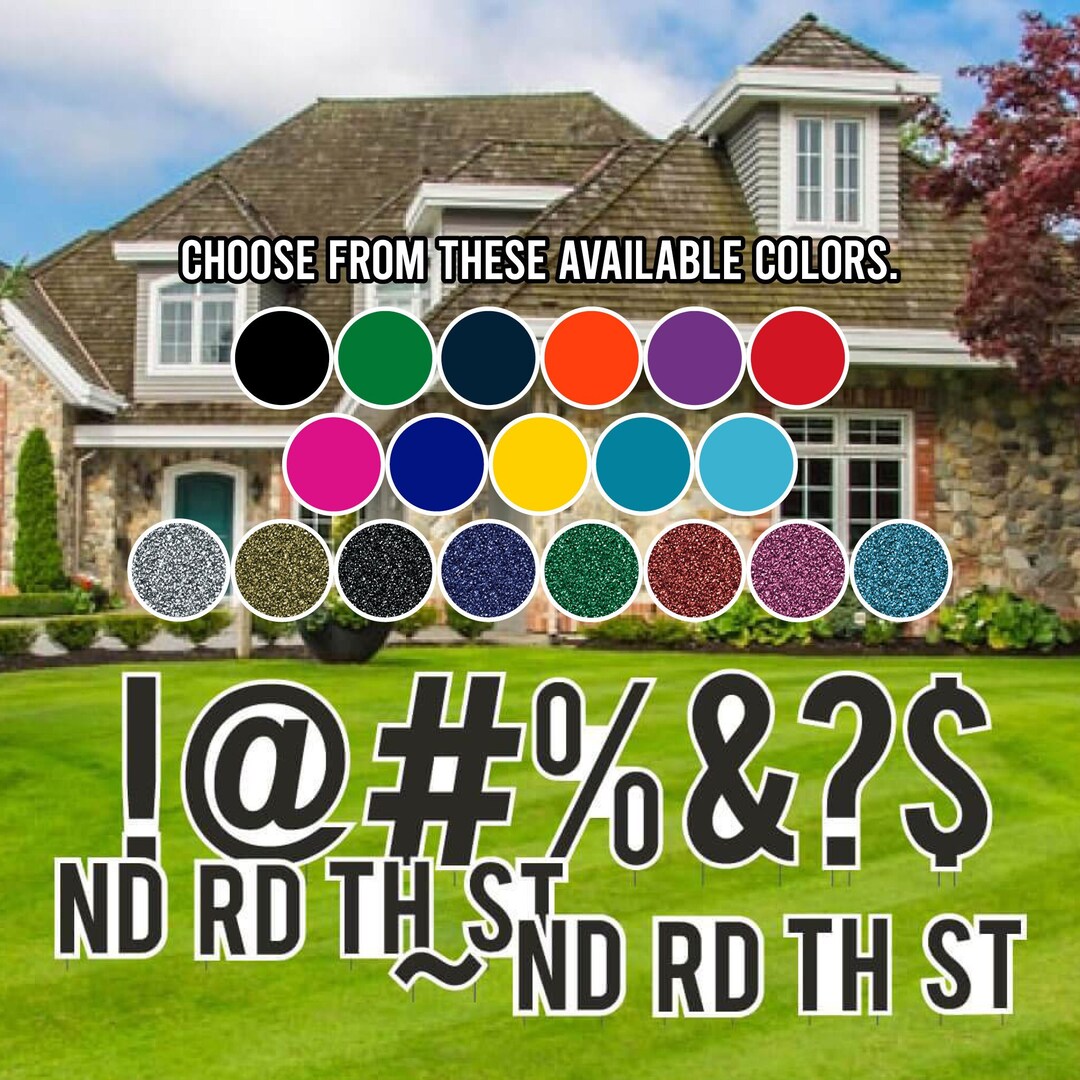 22.75" Special Character Yard Sign Letters: Lawn Decor, Bebas Font, 16 ...