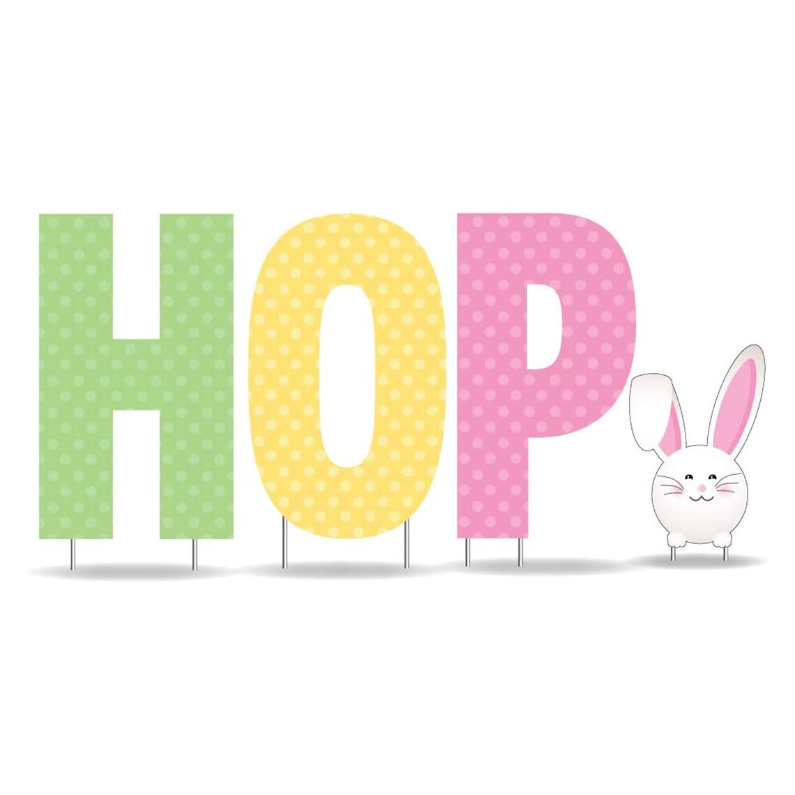 24 Pastel HOP Letters 4pc Yard Art Yard Card Lawn | Etsy