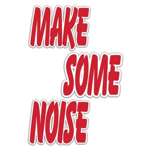22" Make Some Noise Handheld Cheerleading Signs | 3pc Team Spirit ...
