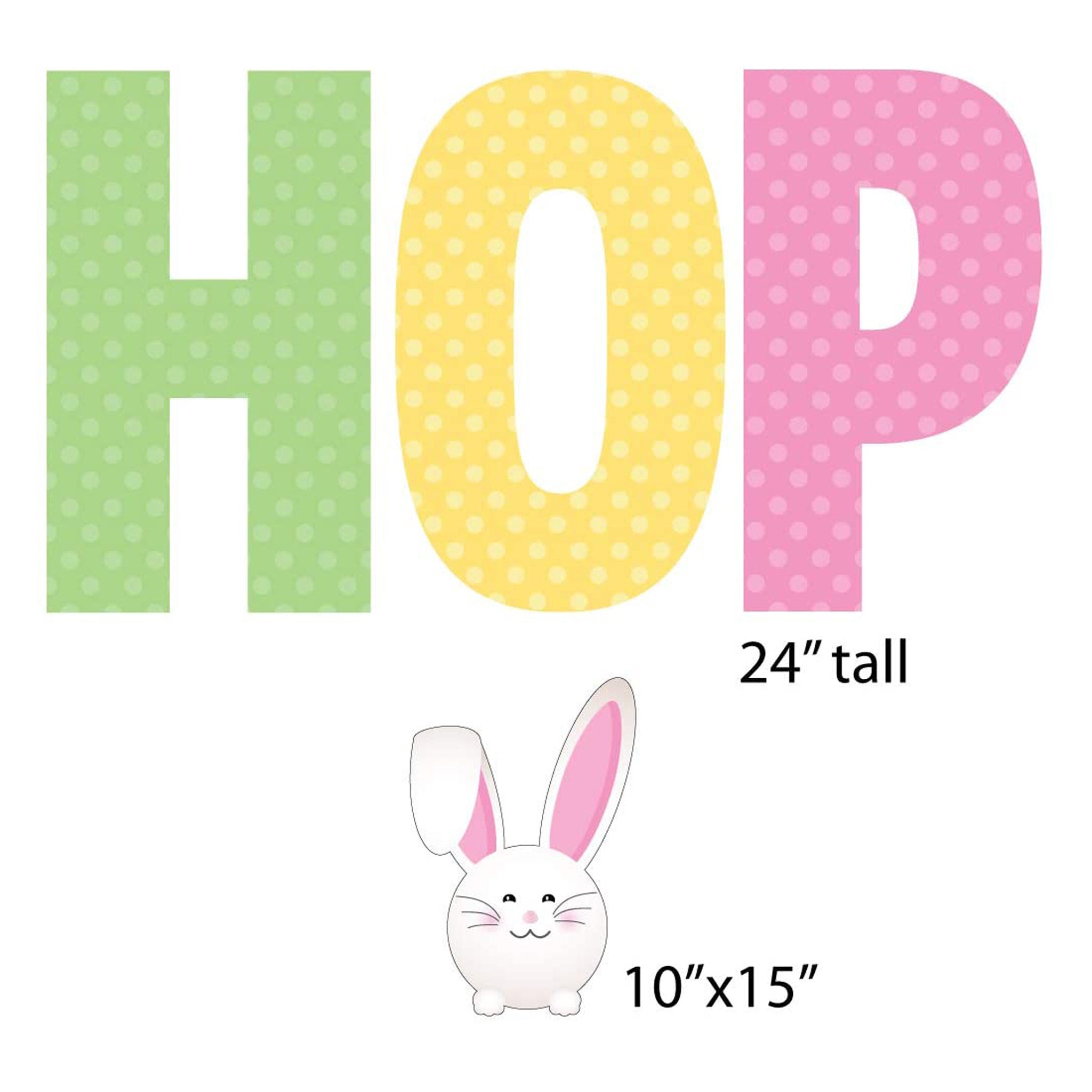 24 Pastel HOP Letters 4pc Yard Art Yard Card Lawn | Etsy