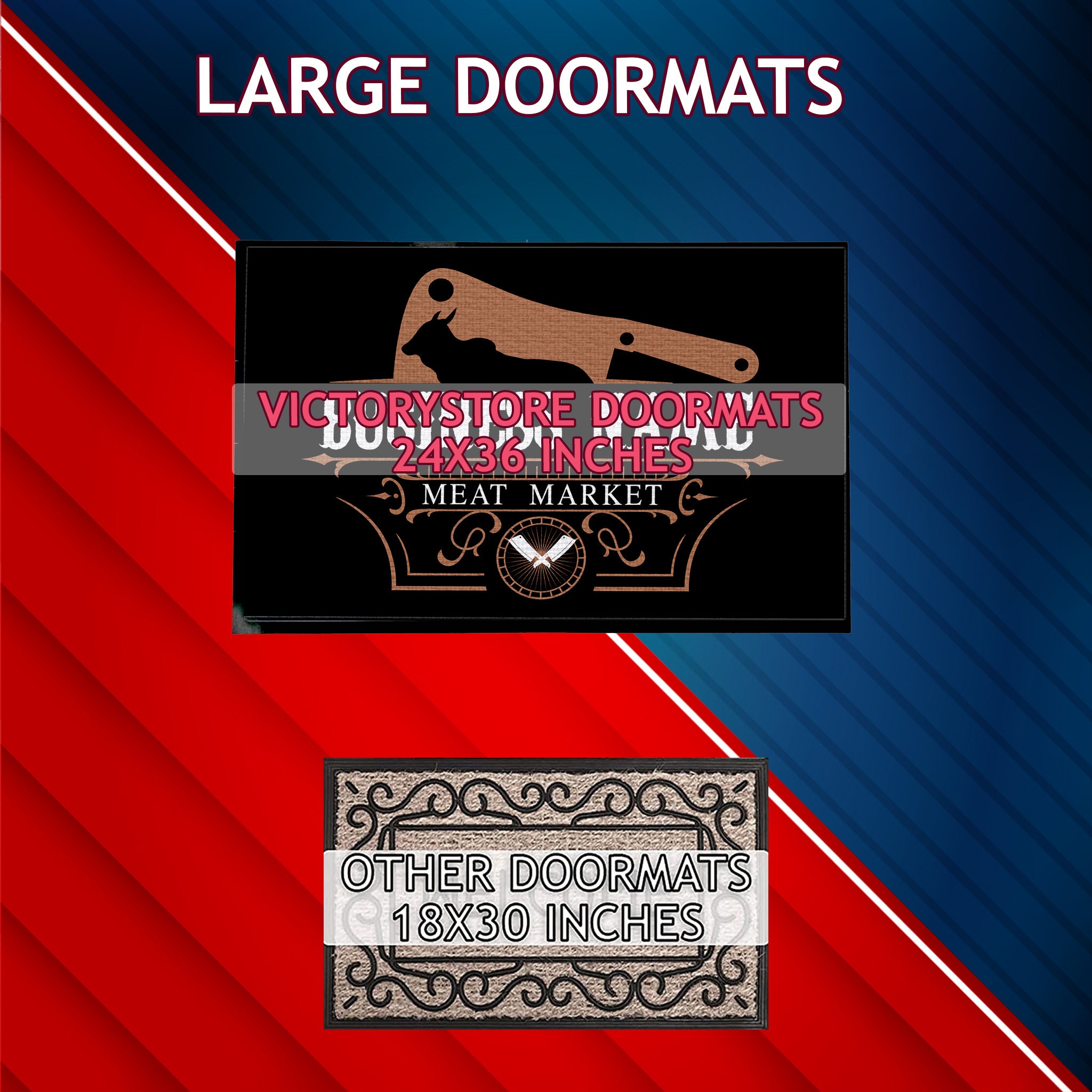Large Custom Butcher Meat Market Doormat, 24” X 36” - Etsy
