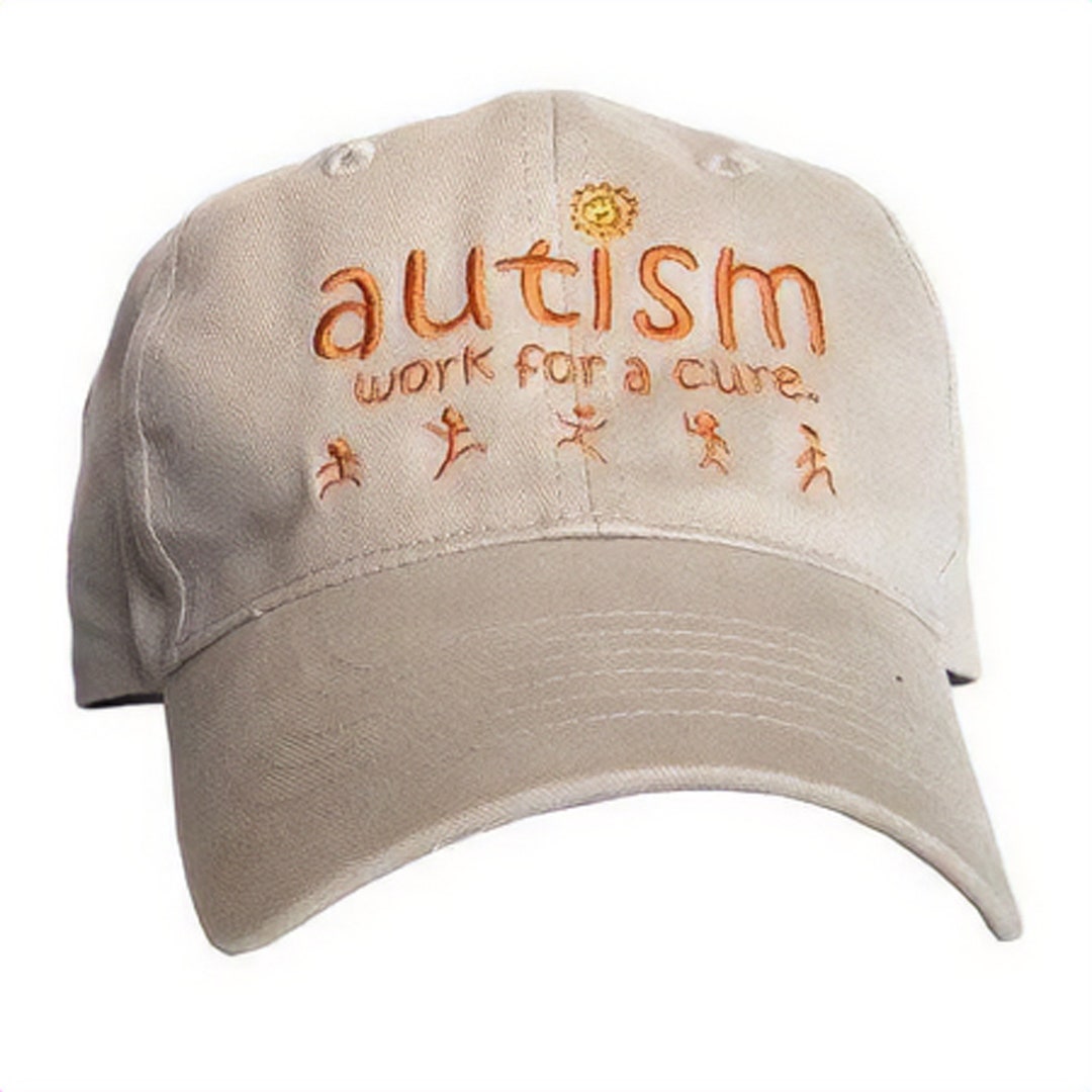 Autism Awareness 'work for a Cure' Khaki Baseball Hat - Etsy