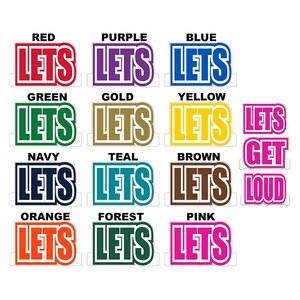 28" Let's Get Loud Handheld Cheer Signs | 3pc Team Spirit Letters - Etsy