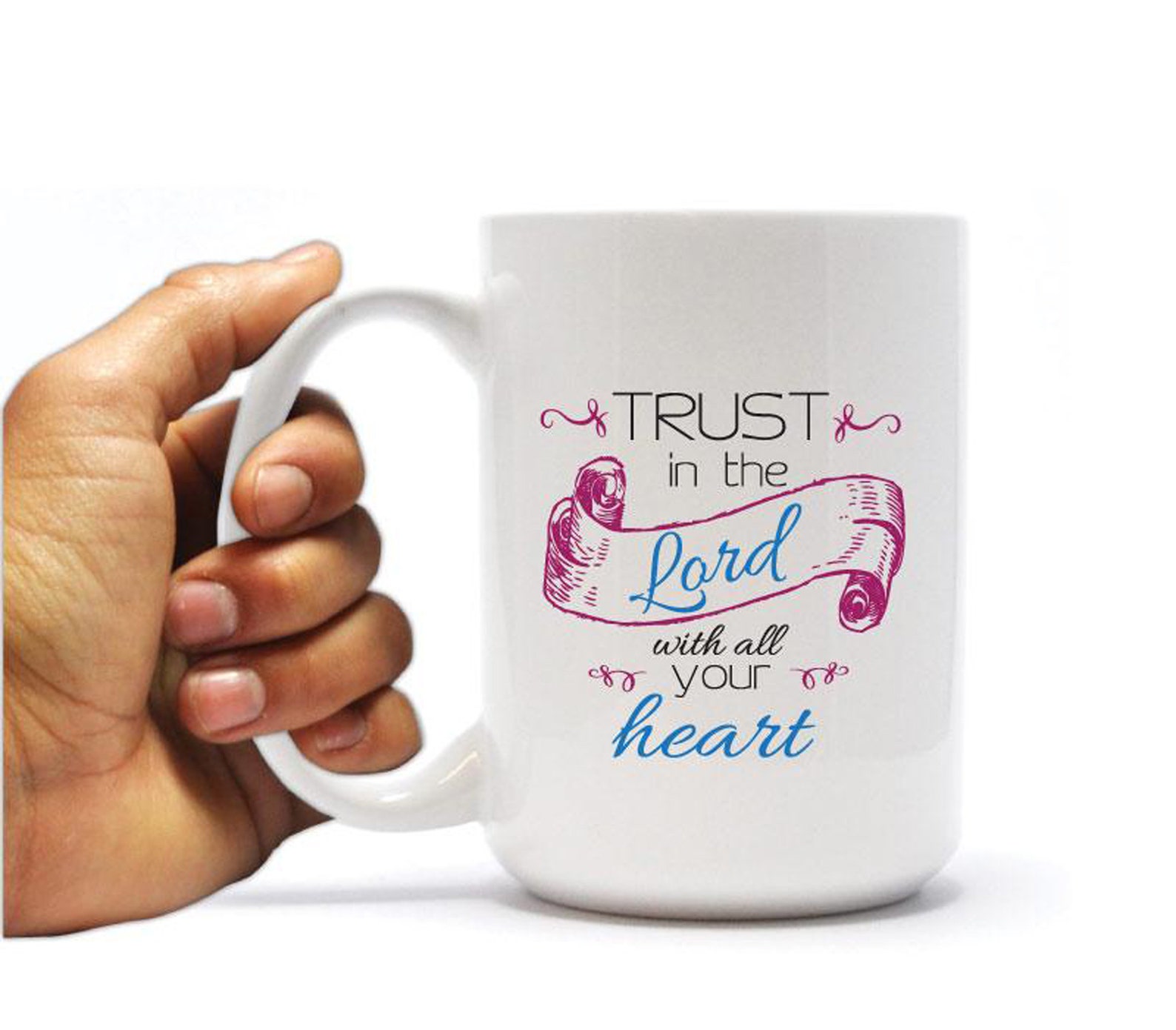 Proverbs 3:5 Religious Coffee Mug & Can Cooler Holiday Gift - Etsy