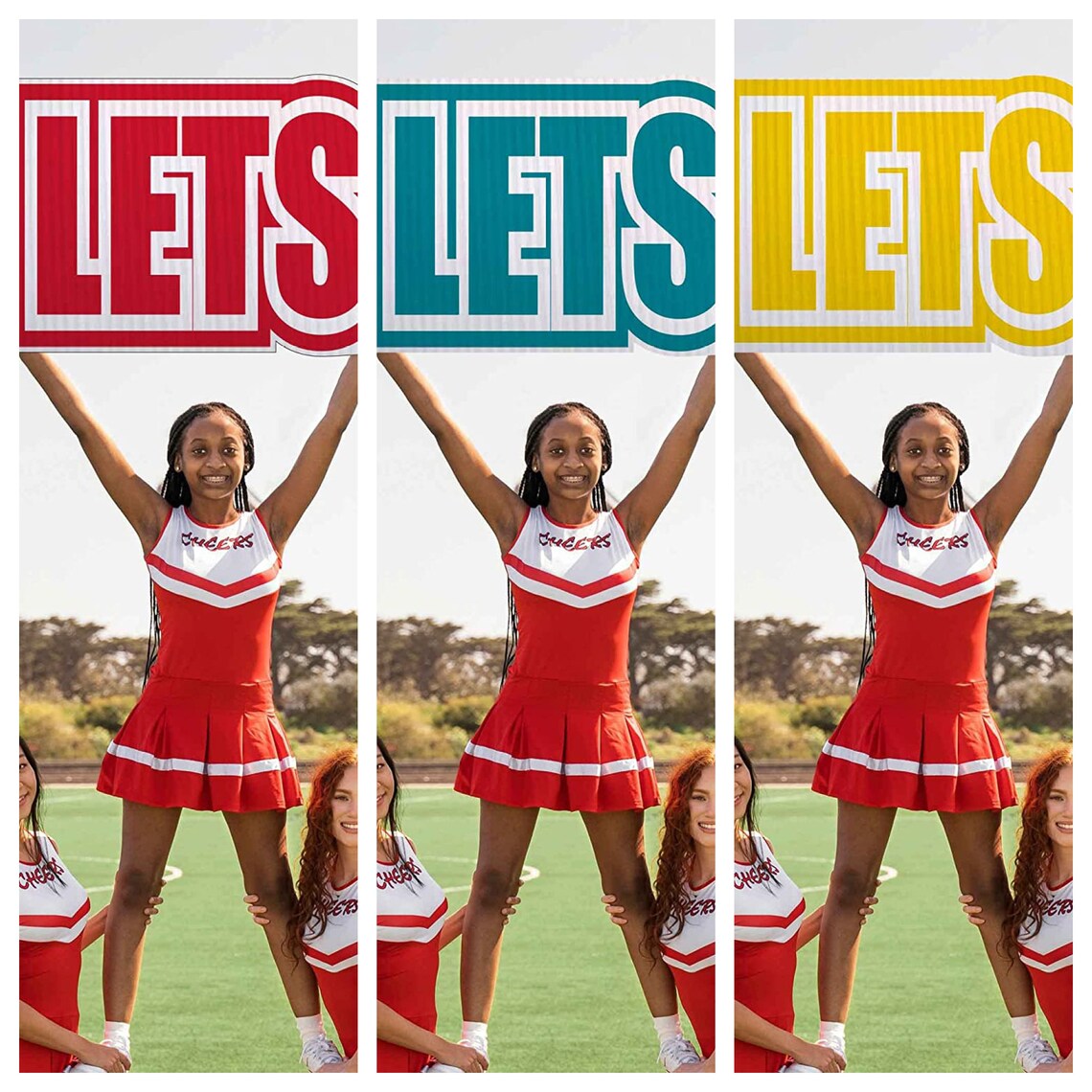 28" Let's Get Loud Handheld Cheer Signs | 3pc Team Spirit Letters - Etsy