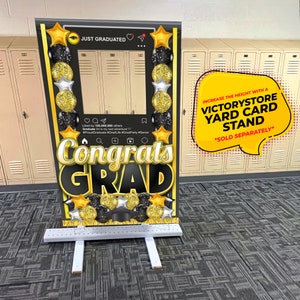 Yellow Congrats Grad Jumbo Graduation Standup Yard Card | 5pc Grad ...