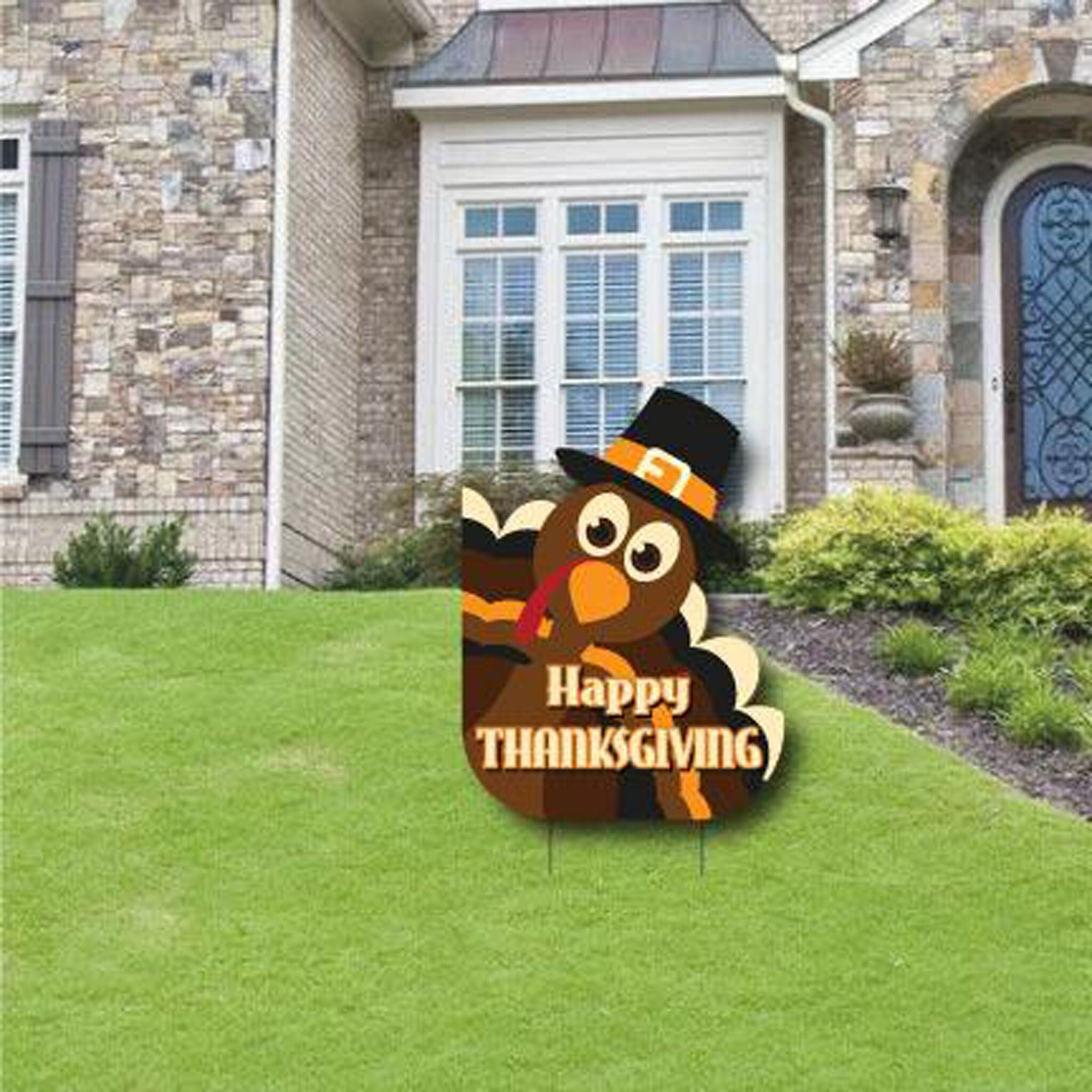 Happy Thanksgiving Turkey Yard Sign: Weatherproof Lawn Decor - Etsy