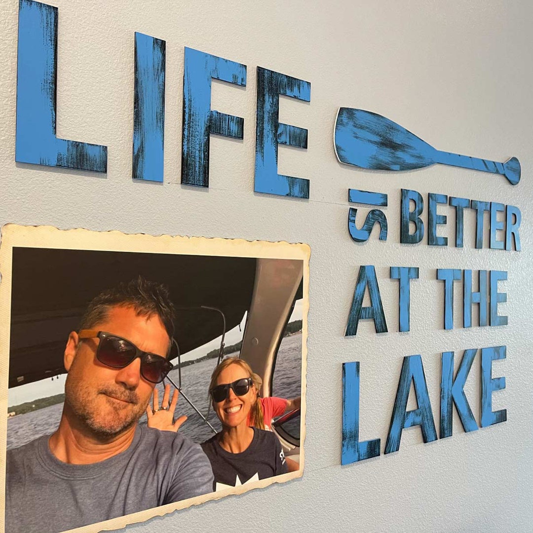 Life is Better at the Lake Photo Wall Art: Handpainted 3D PVC Cutout - Etsy