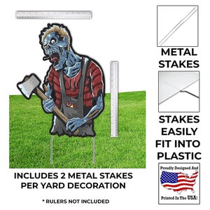 Trick or Treat Lumberjack Zombies, 7pc Halloween Yard Art, Yard Card ...