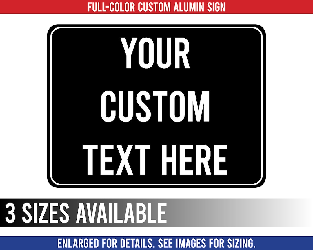 Custom Full-color Aluminum Sign: Personalized Metal Sign - Etsy