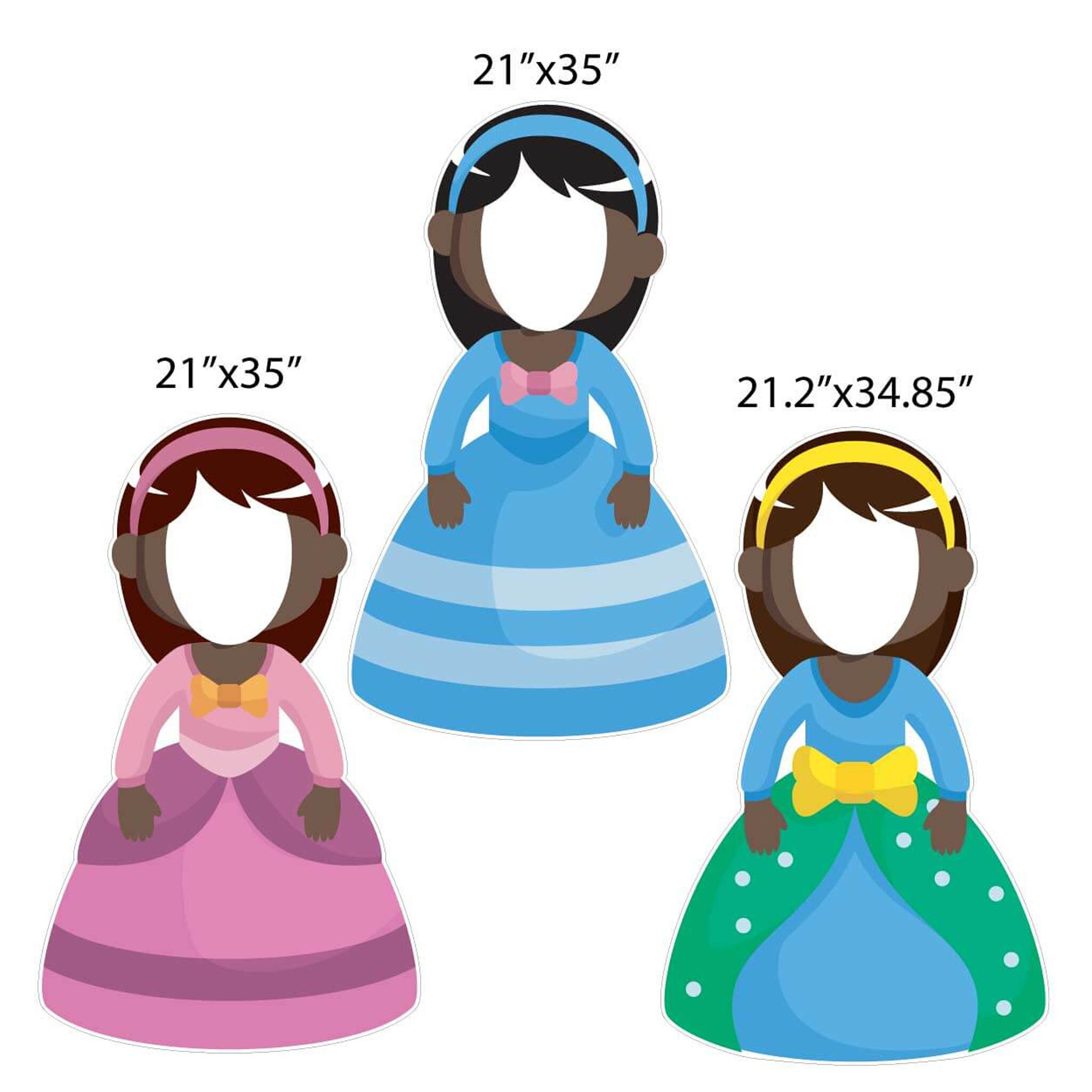 Princess Photo Prop Cut Outs 3pc Halloween or Birthday Yard | Etsy