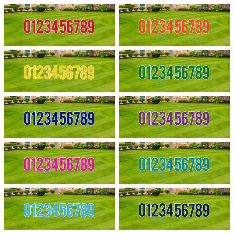 18 Yard Sign Numbers 10pc Outdoor Lawn Decorations Yard - Etsy