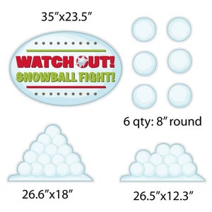 Watch Out! Snowball Fight!, 14pc Christmas Yard Art, Yard Card Lawn ...