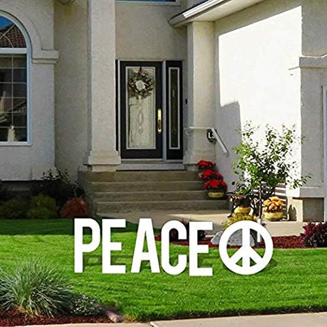 Peace Sign Yard Letters: Outdoor Lawn Decor, 18" Peace Symbol - Etsy