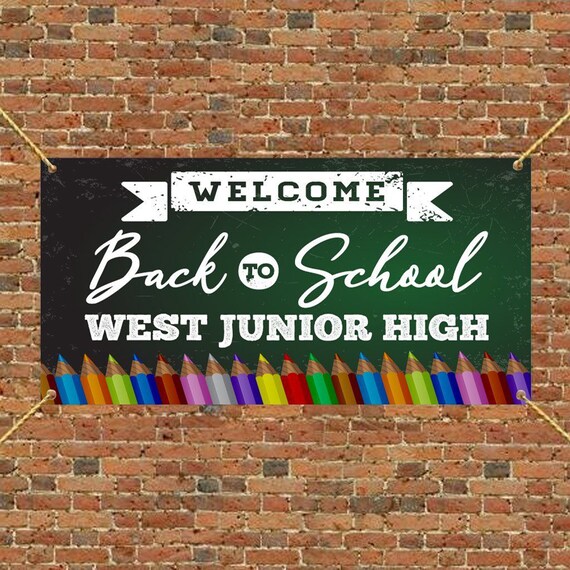 Custom Welcome Back to School Waterproof Vinyl Banner in 3 - Etsy
