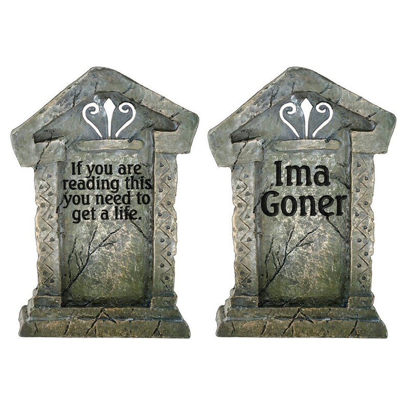 Fake Tombstones, 6pc Halloween Yard Art, Yard Card Lawn Sign Set - Etsy