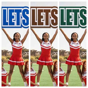 28" Let's Get Loud Handheld Cheer Signs | 3pc Team Spirit Letters - Etsy