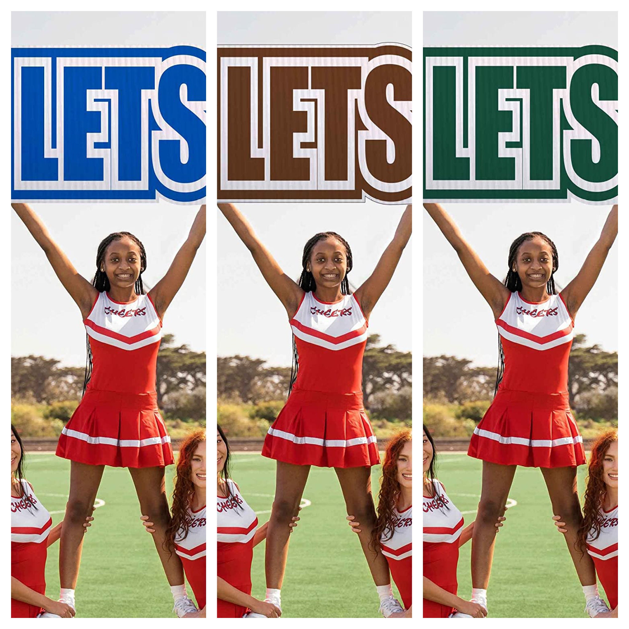 28" Let's Get Loud Handheld Cheer Signs | 3pc Team Spirit Letters - Etsy