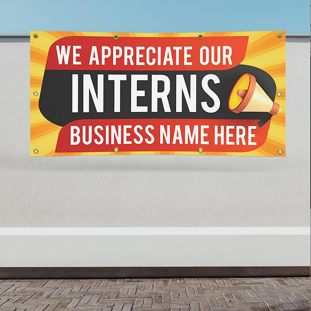 Custom We Appreciate Our Interns Appreciation Banner, 3ft X 6ft - Etsy