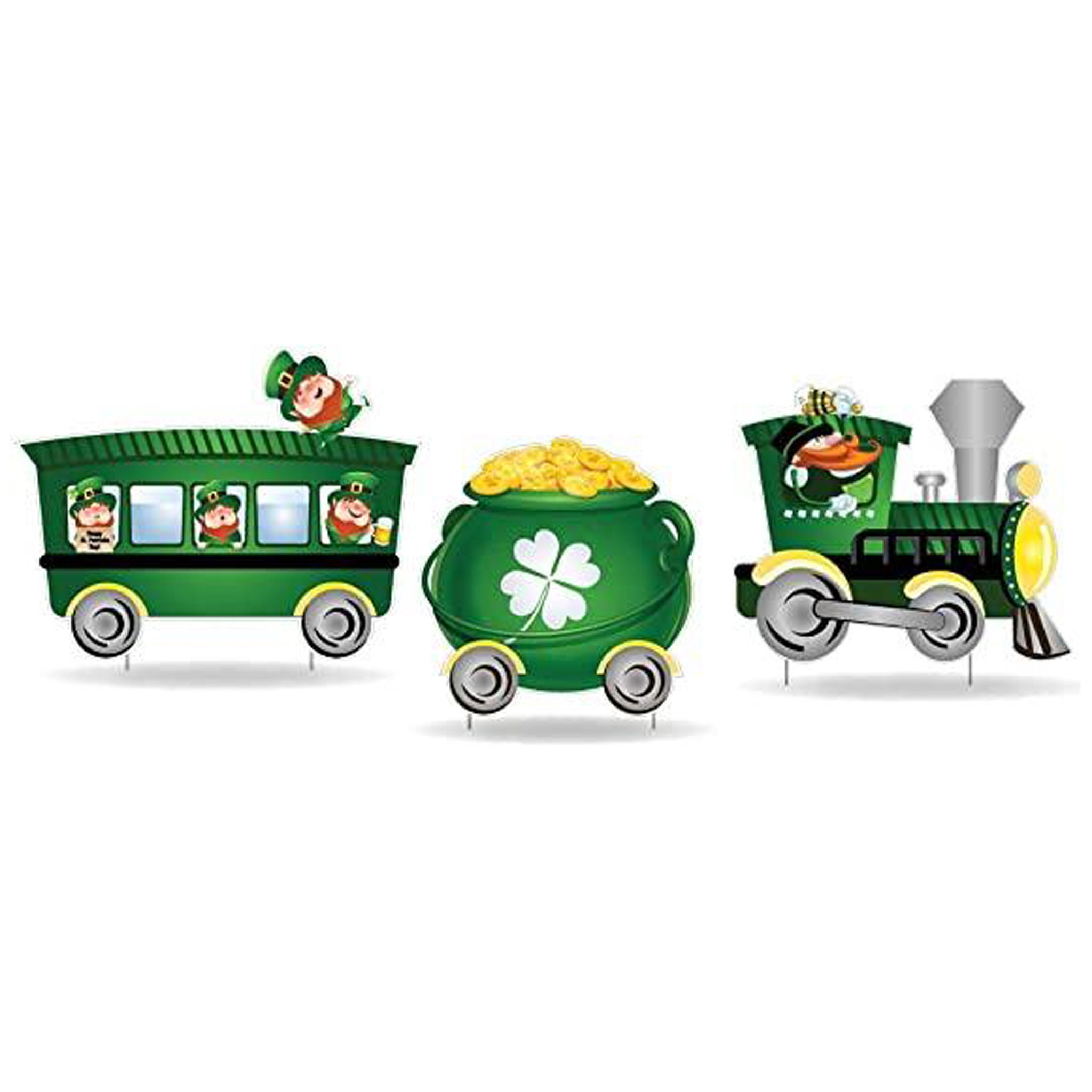 Leprechaun Express Train 3pc St Patricks Day Yard Art Yard - Etsy