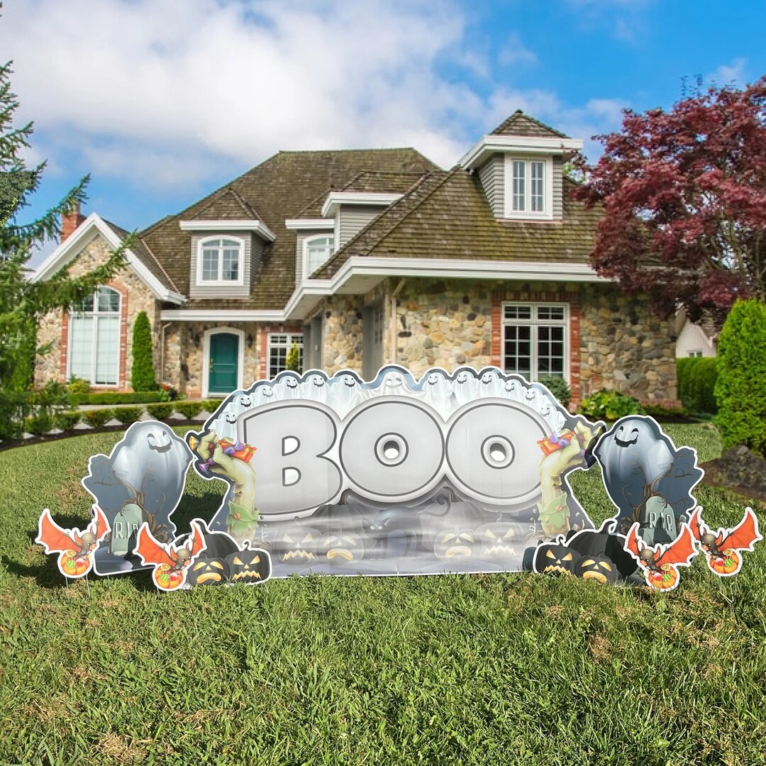 You've Been Booed Yard Sign -oversized Boo! Yard Card Display | 9pc ...