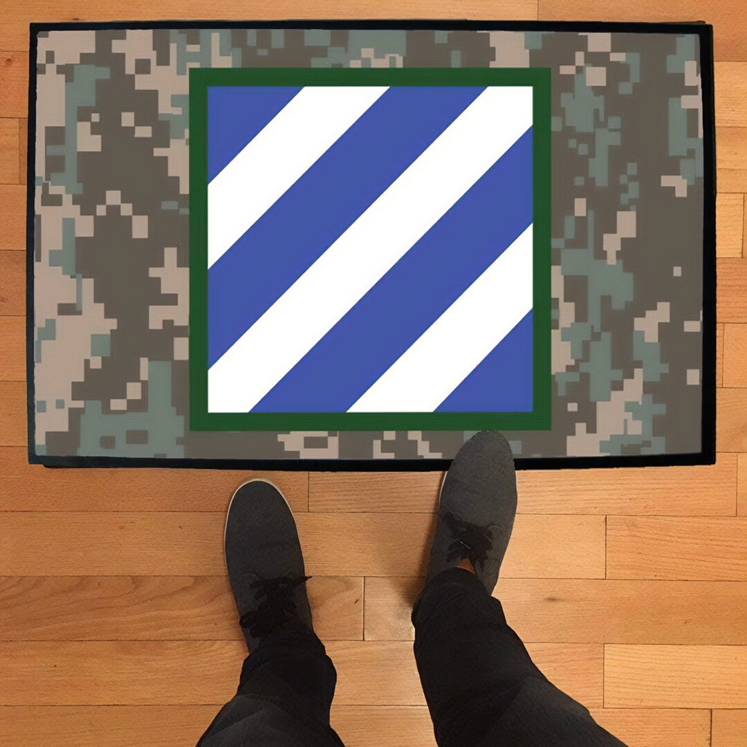Large 3rd Infantry Division US Army Camouflage Doormat - 24" X 36" - Etsy